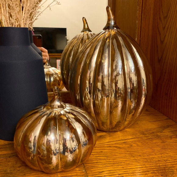 Target | Holiday | Glass Lightup Pumpkinsgentle Glow Through Coppery ...